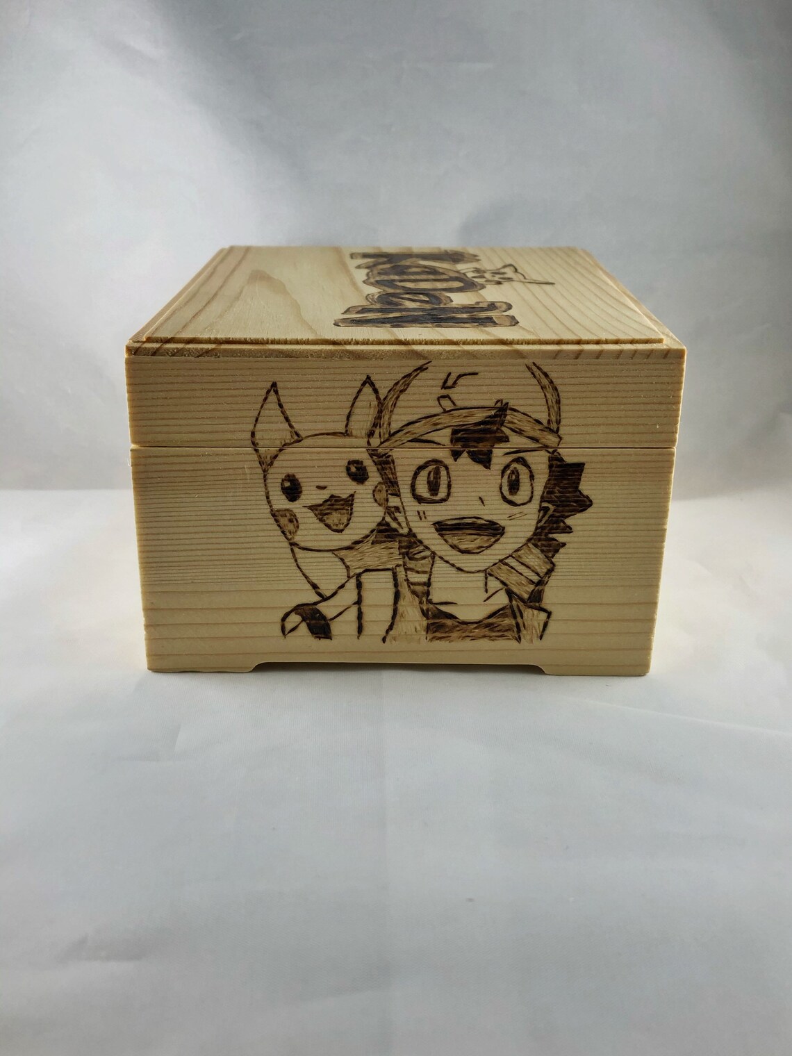 Custom Name Pokemon Wood Burn Trinket Box | Wood Burn Art/pyrography ...