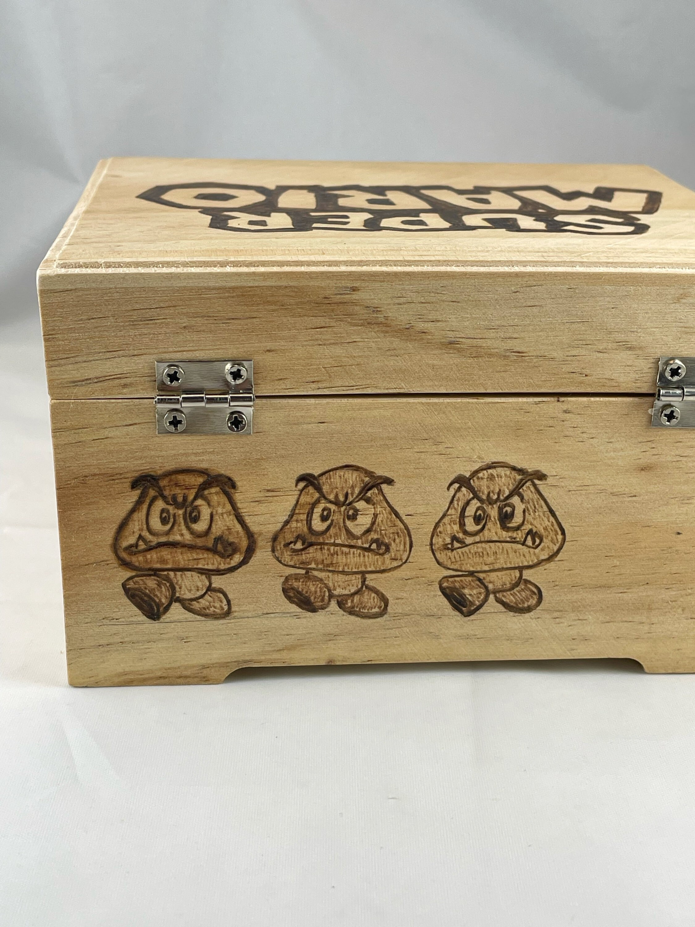 Super Mario Bros Wood Burn Trinket Box Wood Burn - Etsy