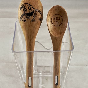 Nightmare Before Christmas Wood Burned Measuring Spoon Set, Pyrography ...