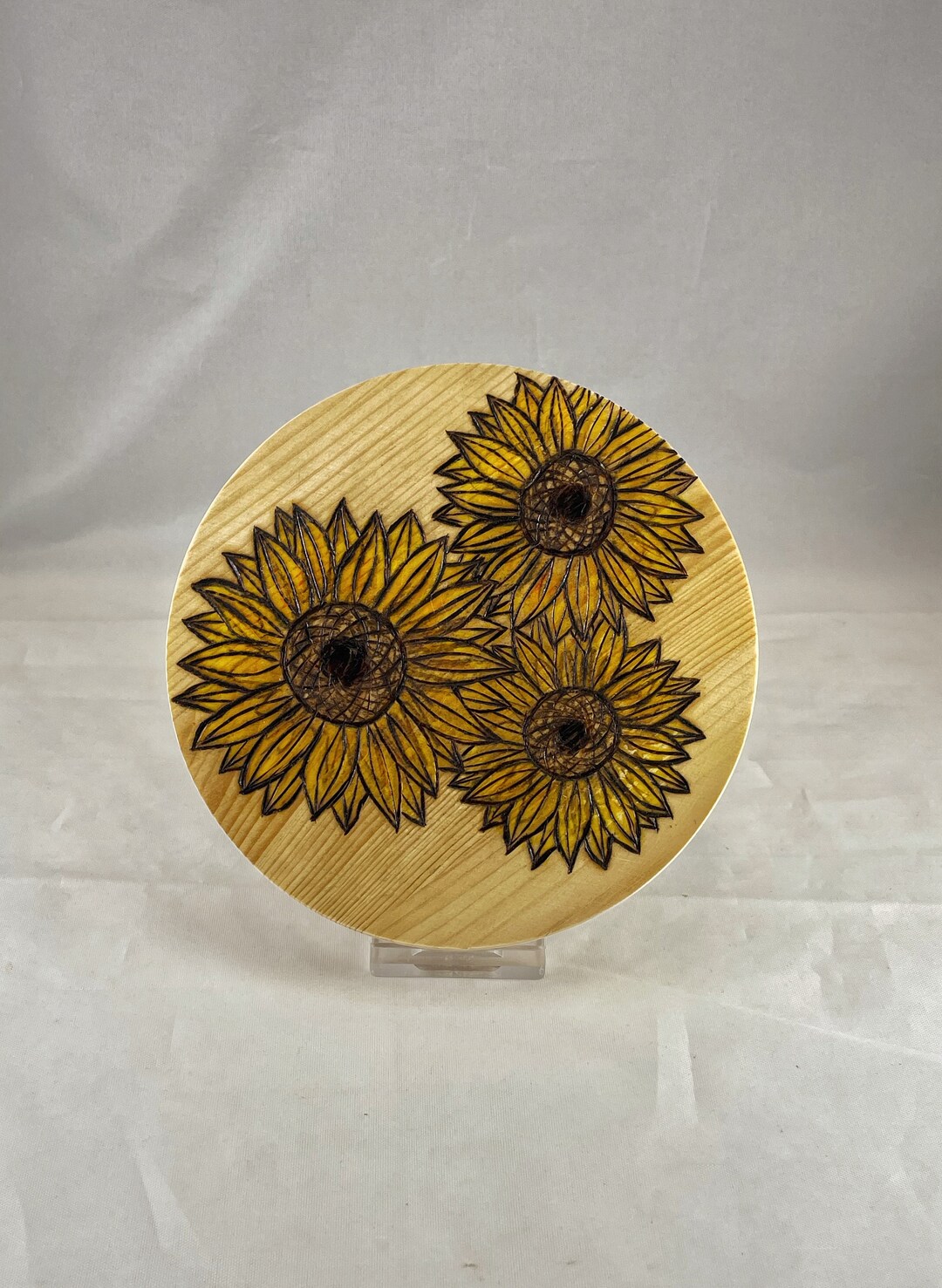 Sunflowers Wood Trivet Pyrography Wood Burn Art Hot Plate - Etsy