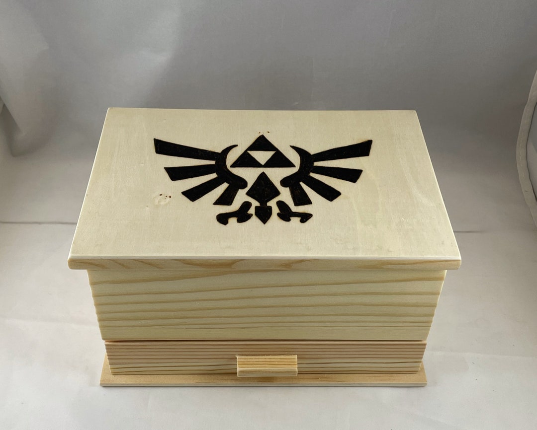 Legend of Zelda Wood Burned Jewelry Box, Pyrography Art, Nintendo Gamer ...