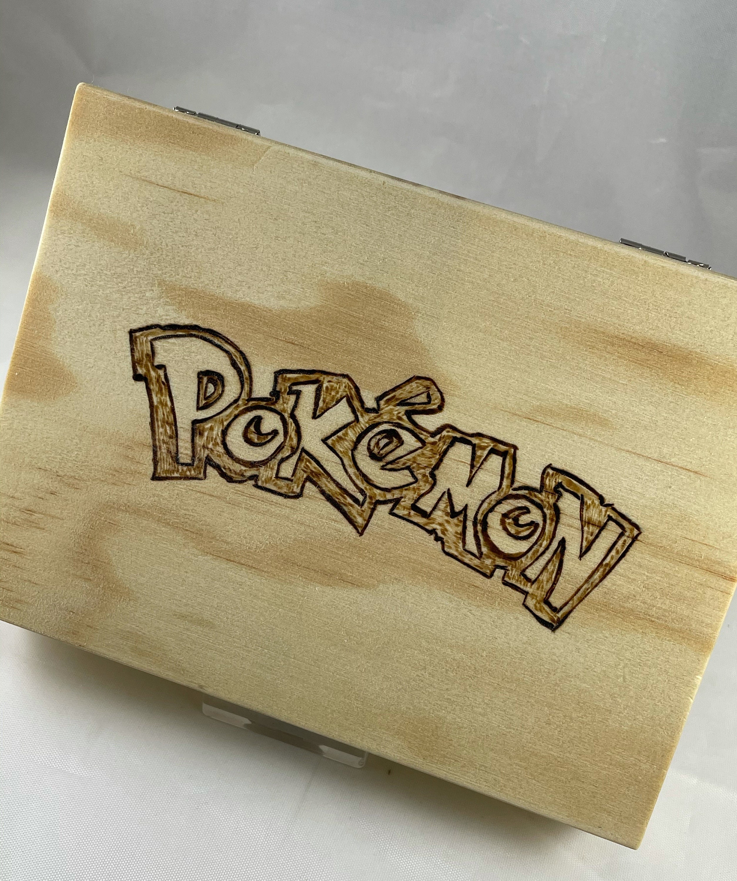 Pokemon Card Wood Burn Card Box Wood Burn Art Pyrography - Etsy