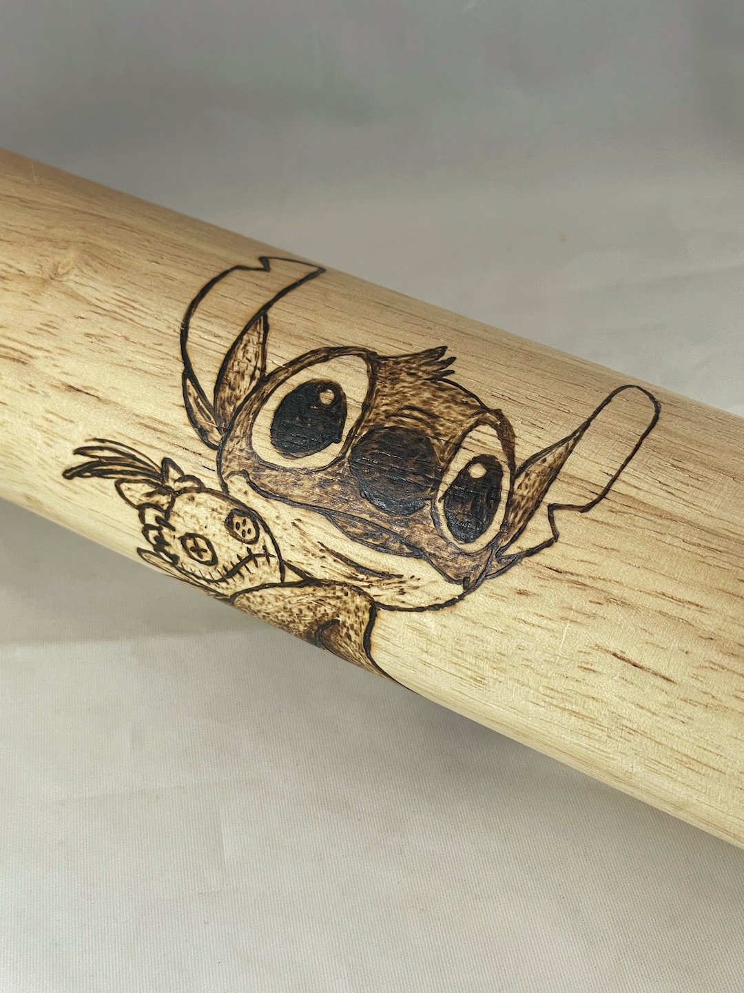 Stitch & Crump Wood Burned Rolling Pin, Pyrography Wood Burning Art ...