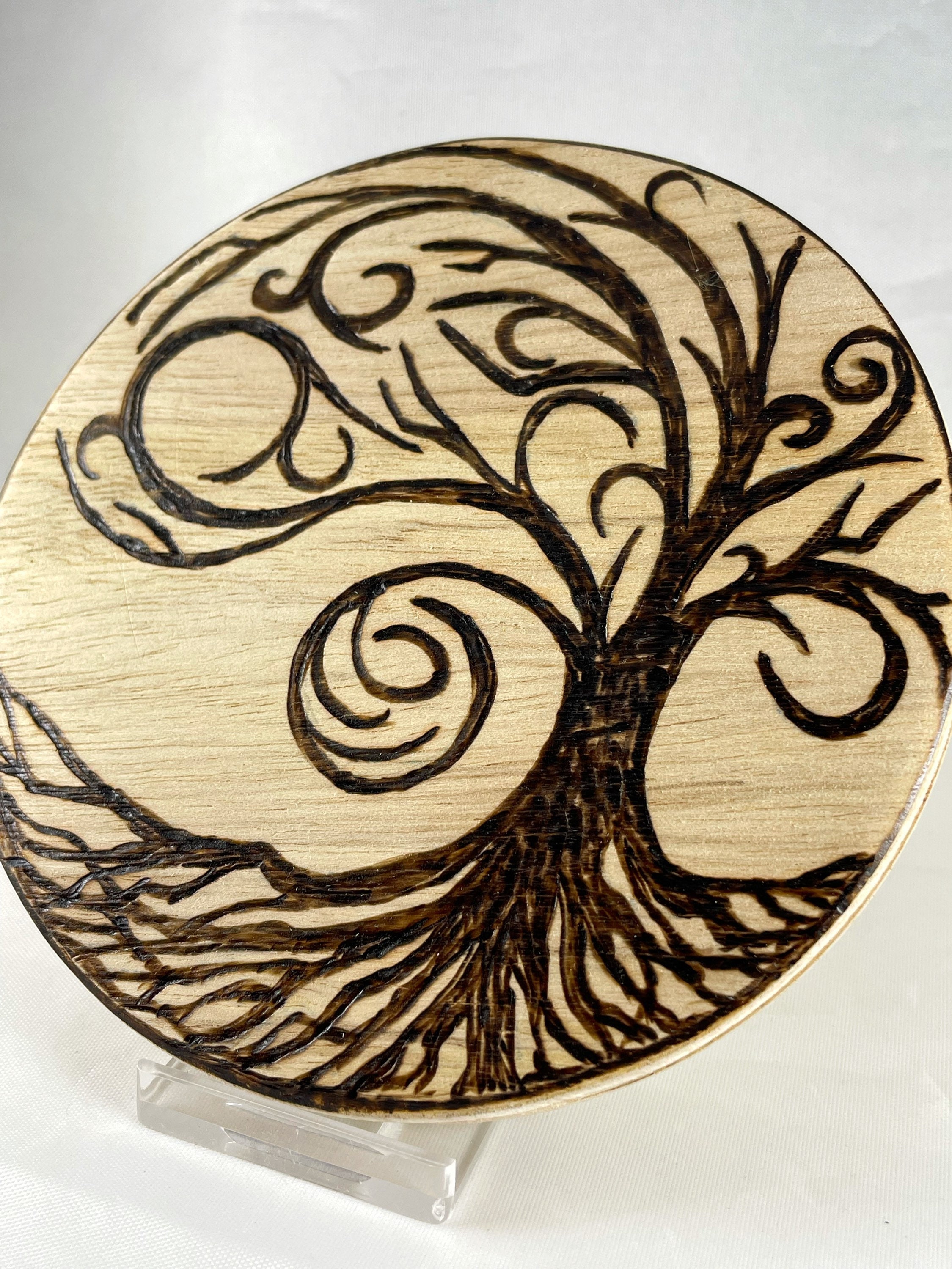 Tree of Life Wood Trivet Pyrography Wood Burn Art Hot - Etsy UK