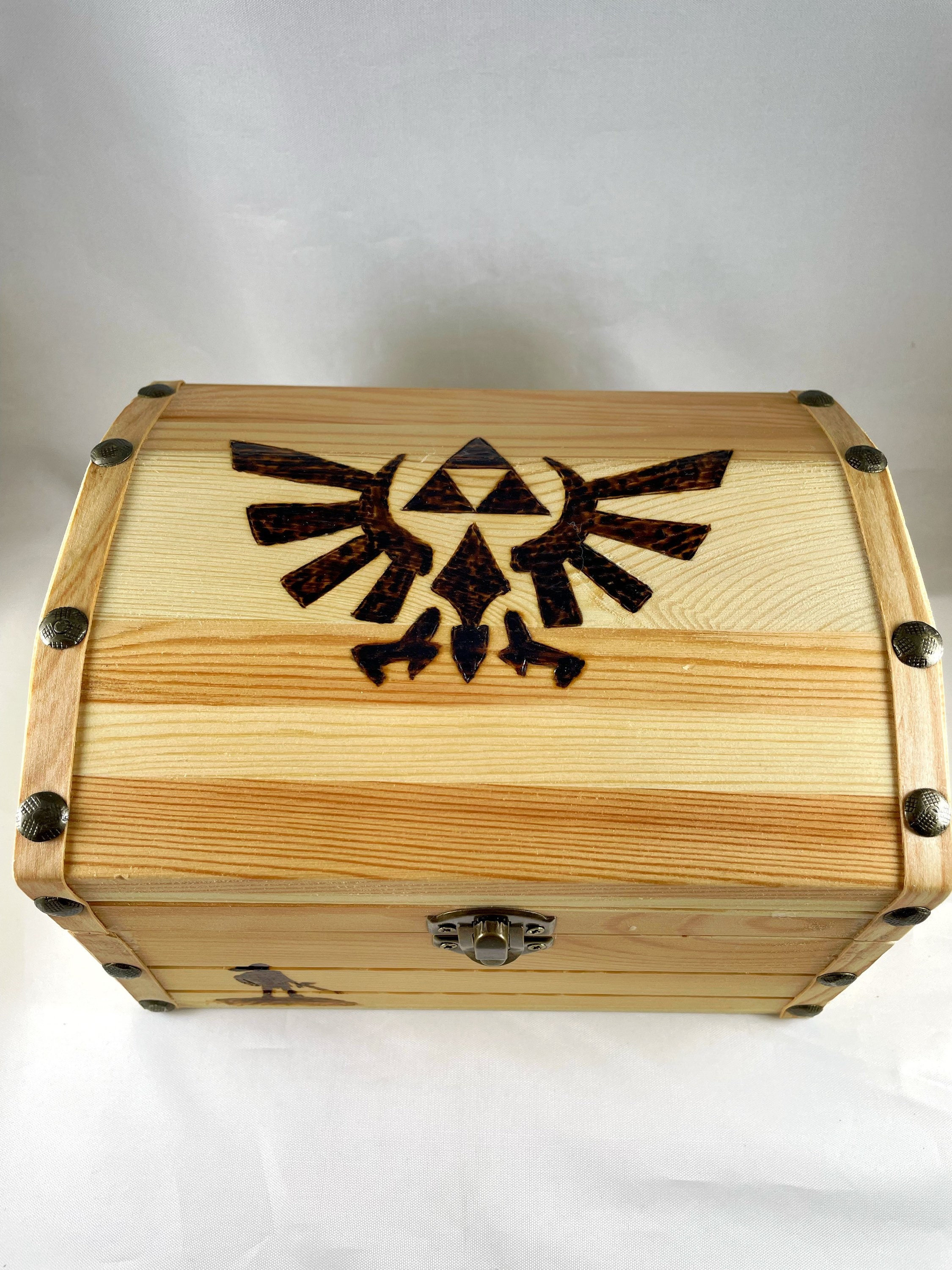 Legend of Zelda Wood Burned Treasure Chest Wood Burn | Etsy