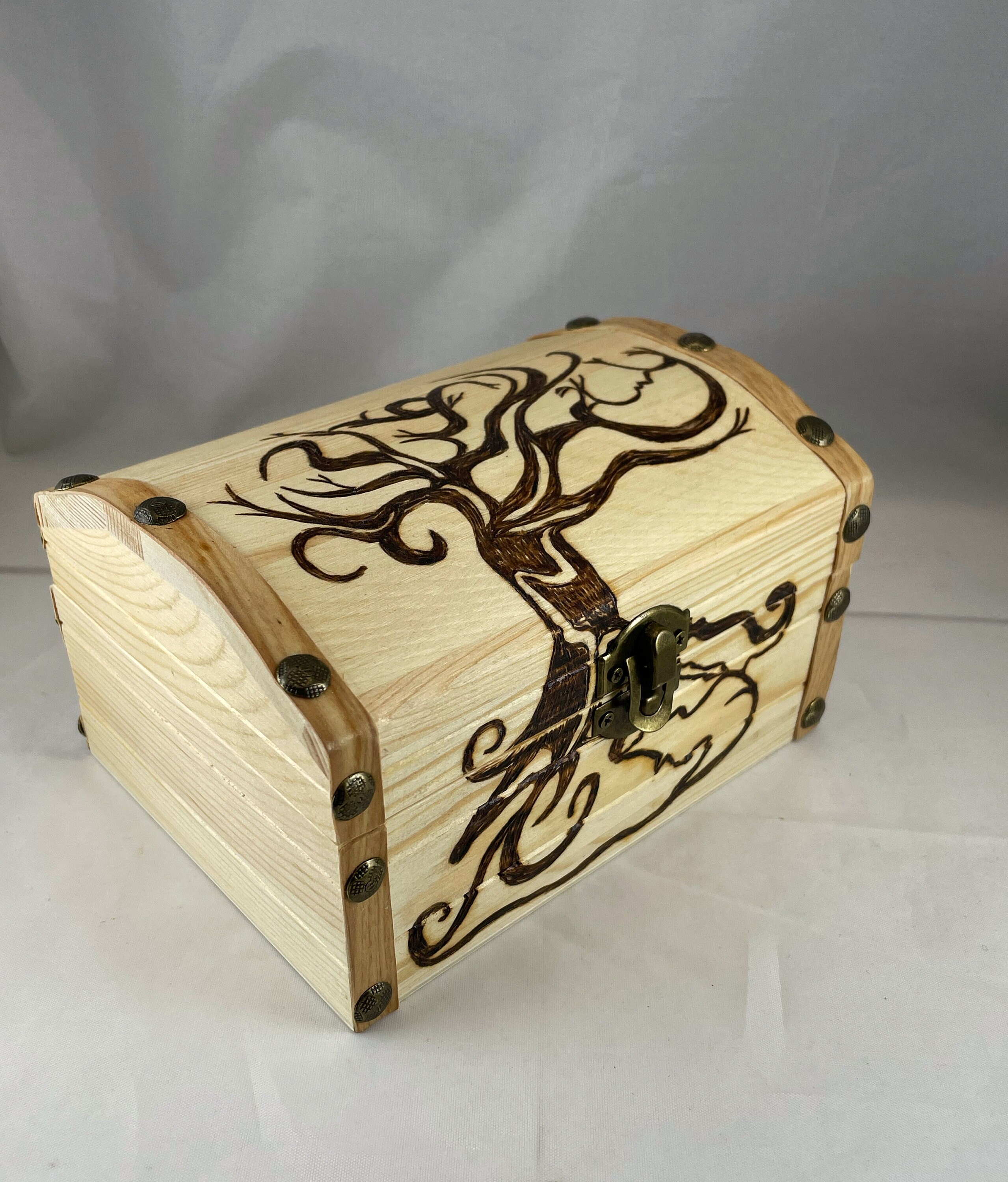 Tree of Life Wood Burned Treasure Chest Wood Burn - Etsy