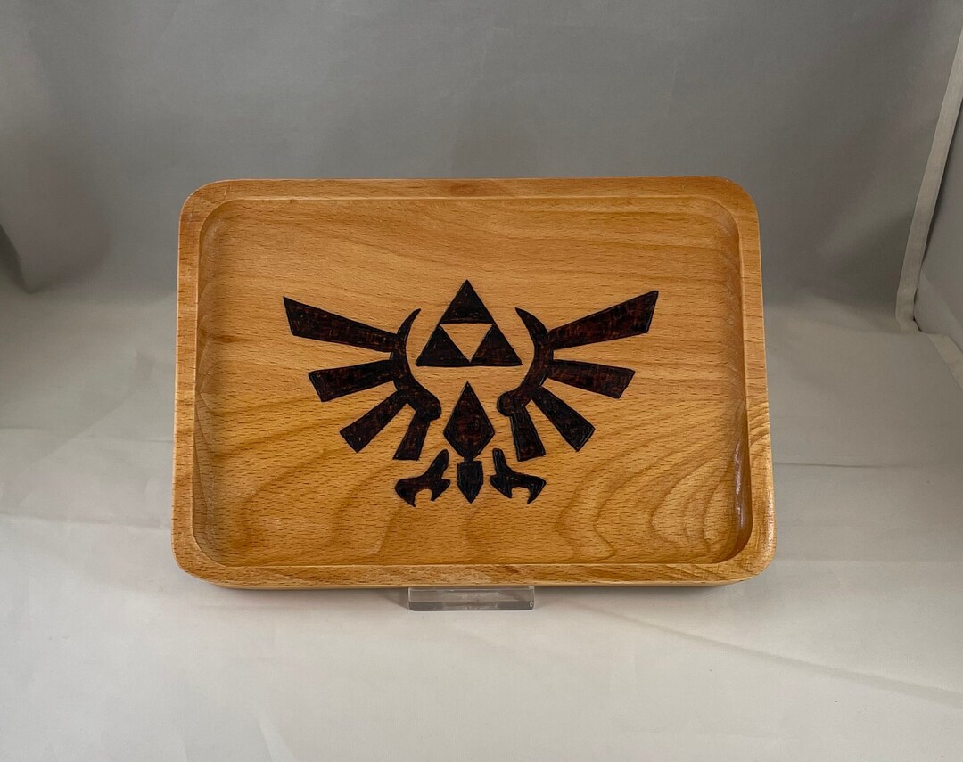 Legend of Zelda Wood Burned Beech Tray, Pyrography, Tray Holder Board ...