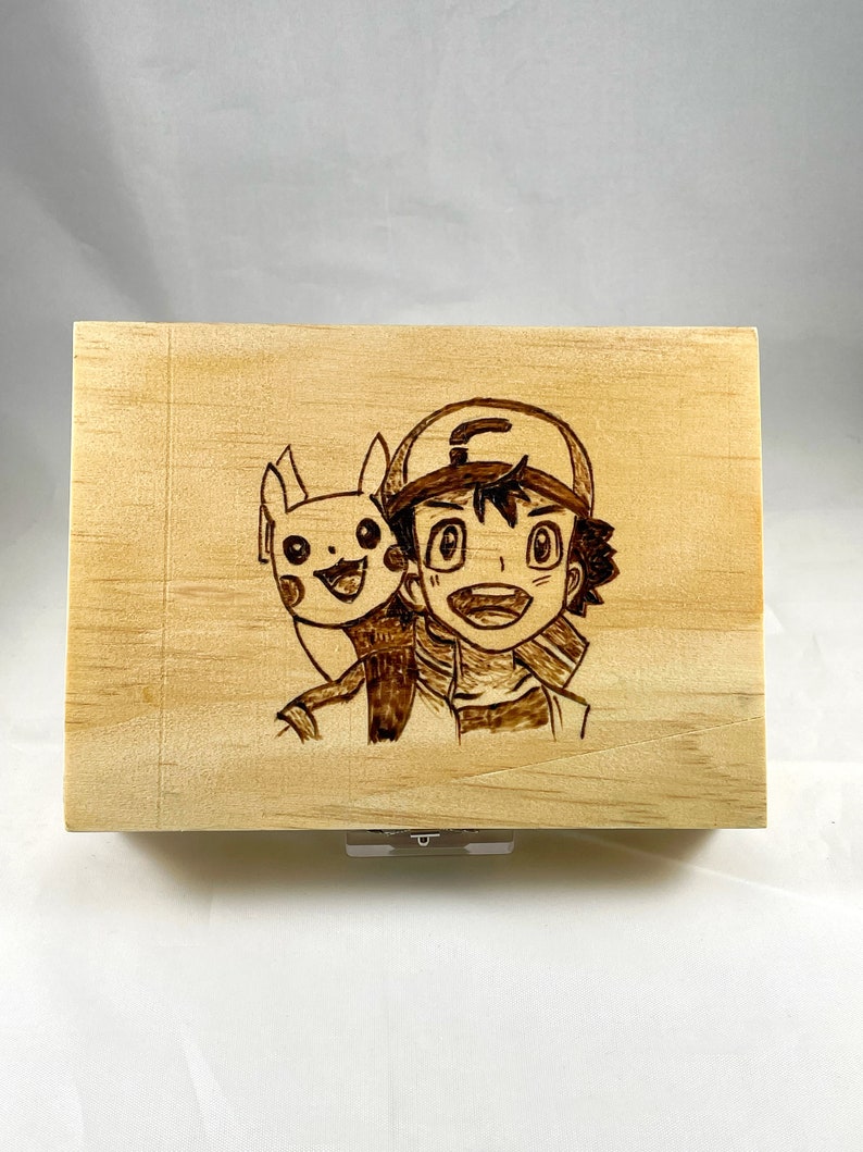 Pokemon Card Wood Burn Card Box Wood Burn Art Pyrography | Etsy