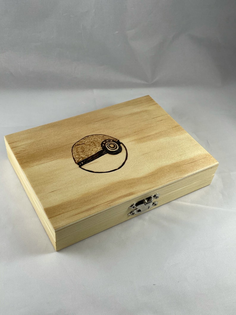 Pokemon Card Wood Burn Card Box Wood Burn Art Pyrography | Etsy