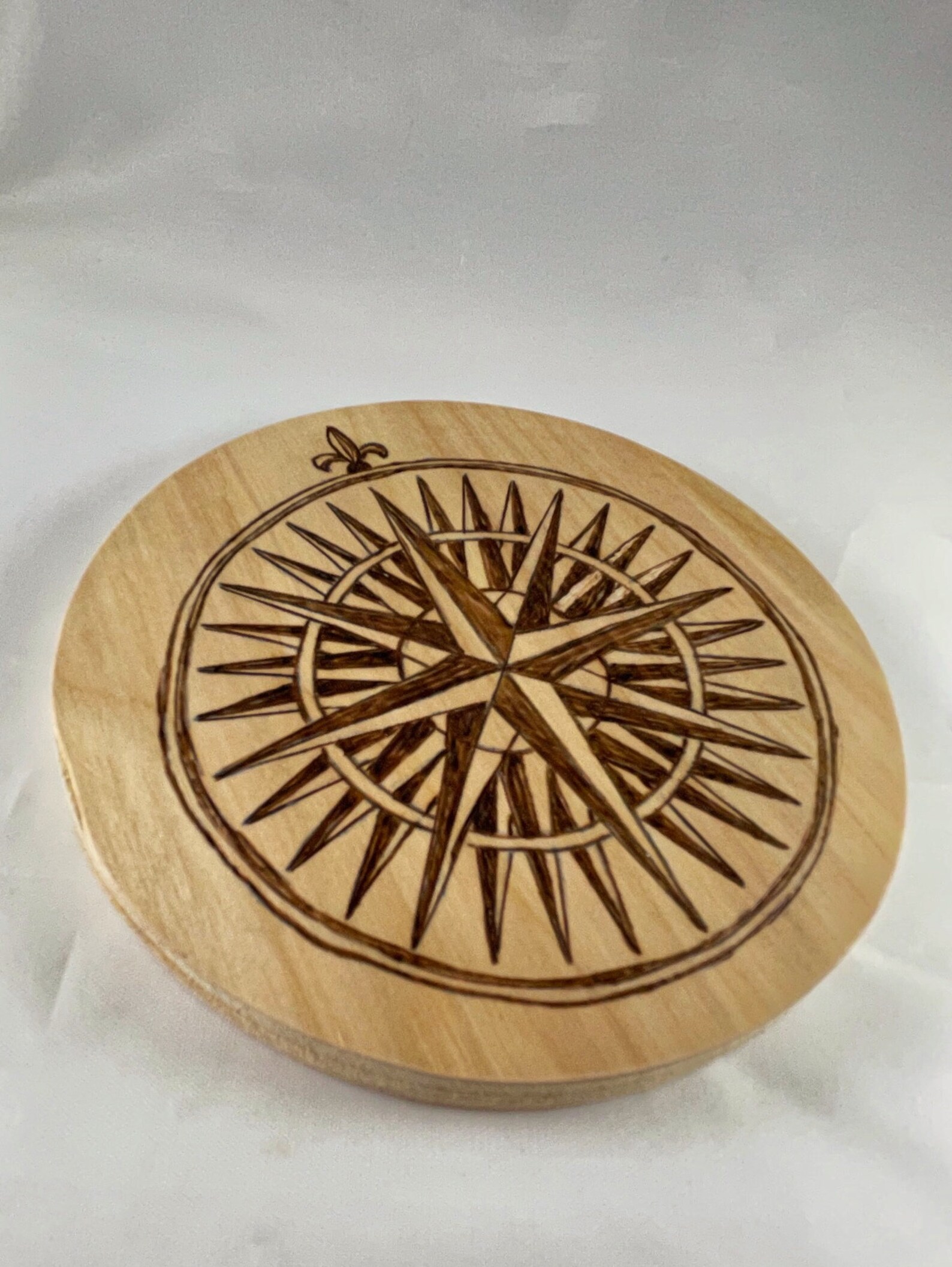 Compass Rose Wood Trivet Pyrography Wood Burn Art Hot - Etsy UK