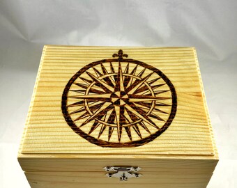 Wood Box Compass Rose - Etsy