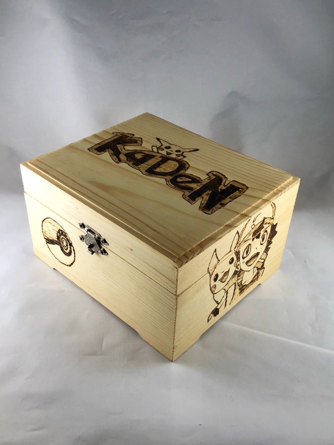 Custom Name Pokemon Wood Burn Trinket Box | Wood Burn Art/pyrography ...