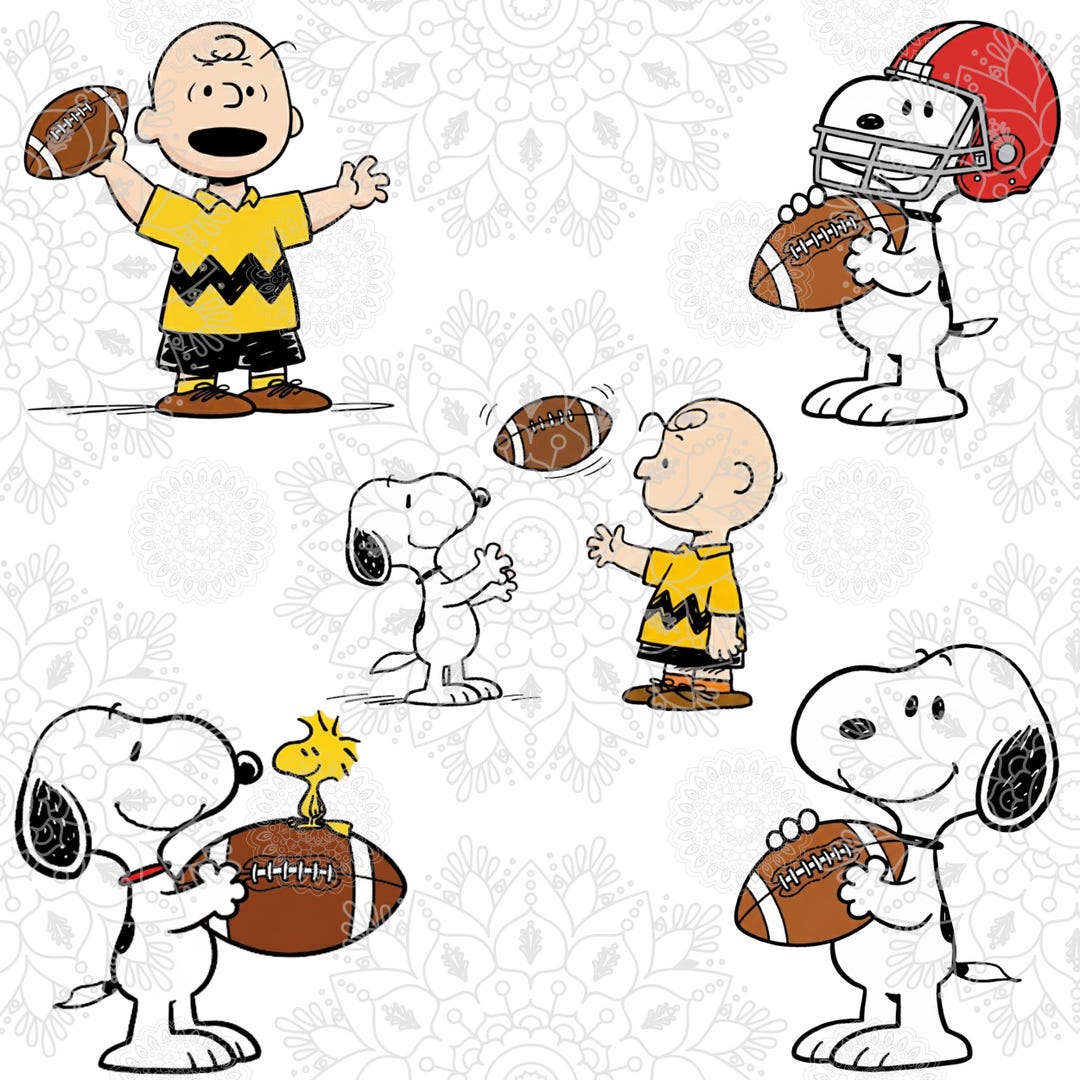 Snoopy Football Clipart - Etsy Canada