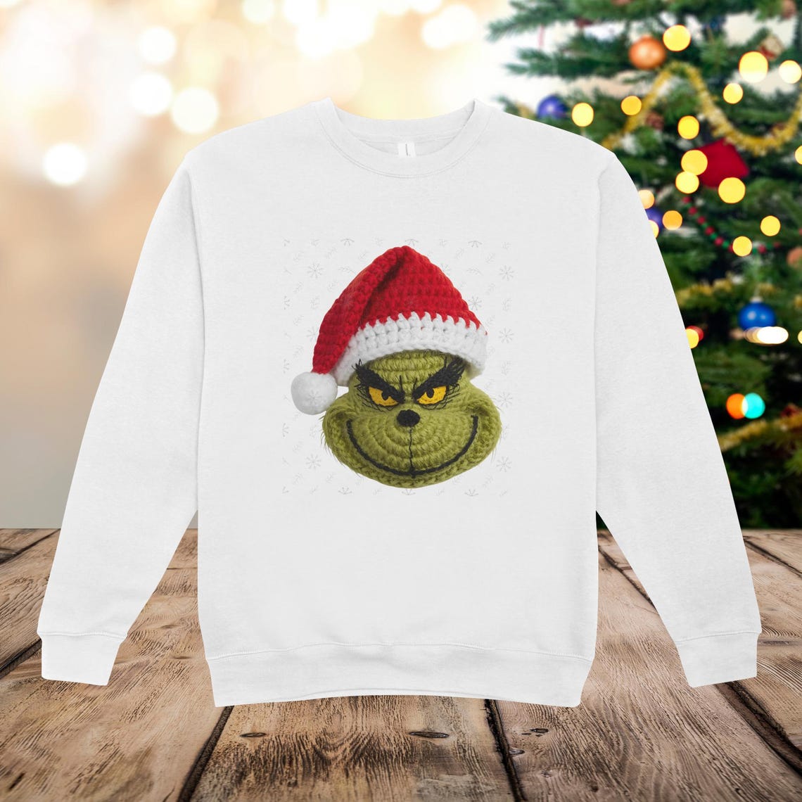 Mean Green Christmas Face SVG PNG Bundle | Crocheted Holiday Character ...