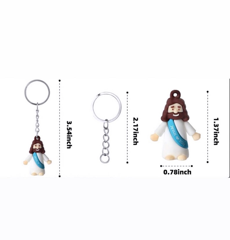 Mini Jesus Figure Keychains - Etsy