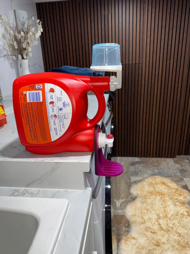 Laundry Detergent Helper Set. Laundry Cup Holder and Laundry Cup Drain ...