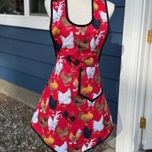 Vintage Style Apron, Chicken Apron, Country Apron, Full Coverage Apron ...