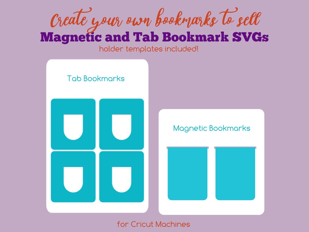 Make Your Own Bookmark Svg, Magnetic Bookmark Svg, Tab Bookmarks, Files ...