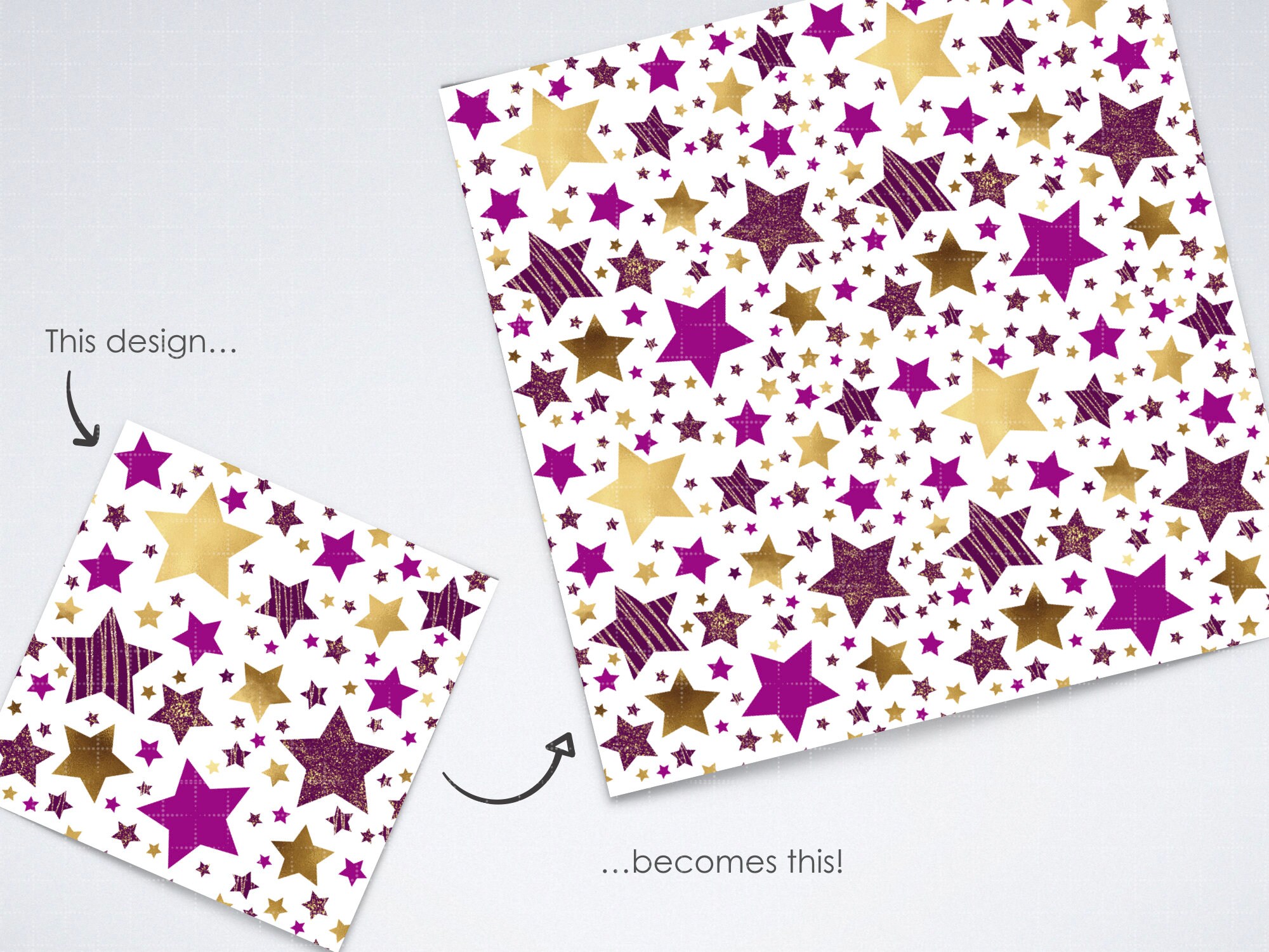 Purple and Gold Digital Paper Seamless Geometric Pattern - Etsy