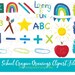 School Clipart Crayon Drawings, Back to School Png, Printable Teacher ...