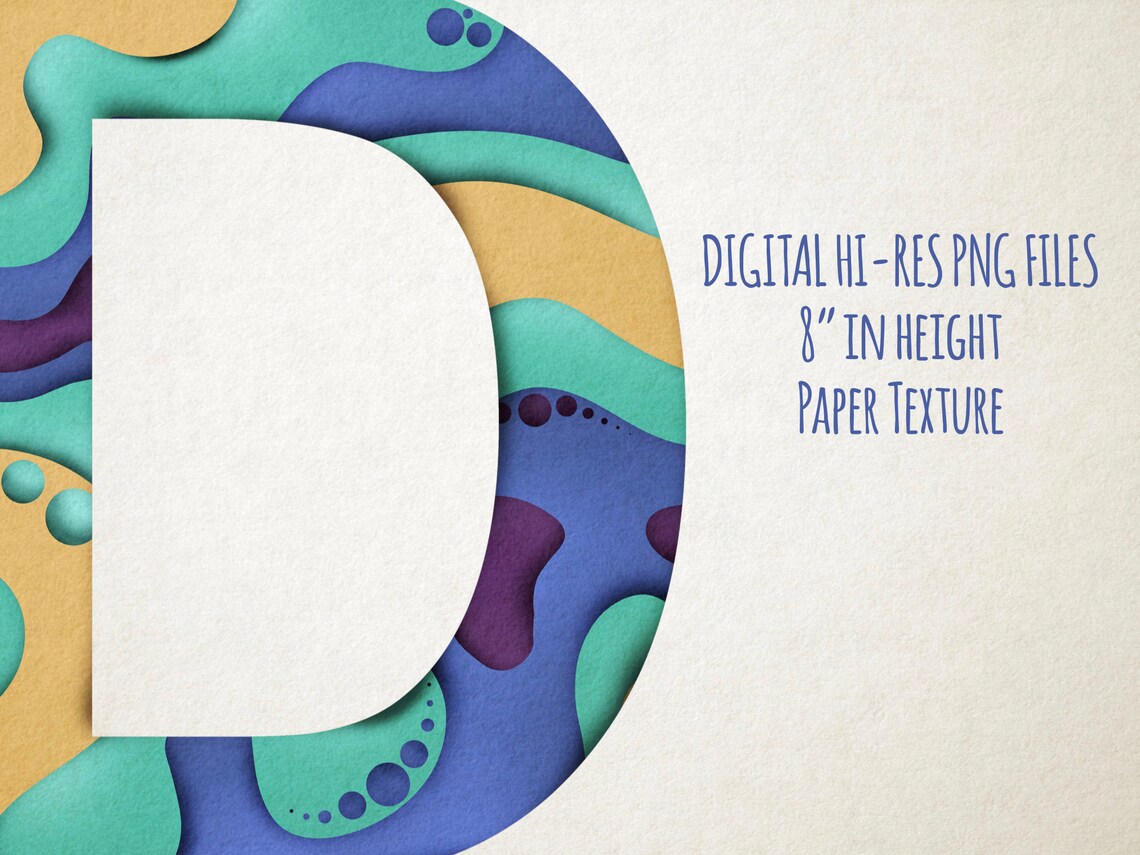 A-Z Alphabet Clipart PNG Digital Files Digital Download Turquoise and ...