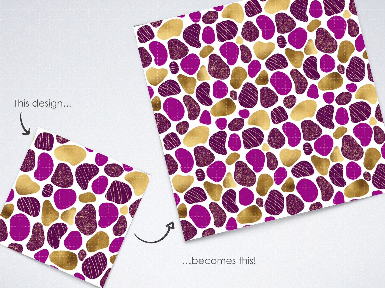 Purple and Gold Digital Paper Seamless Geometric Pattern - Etsy