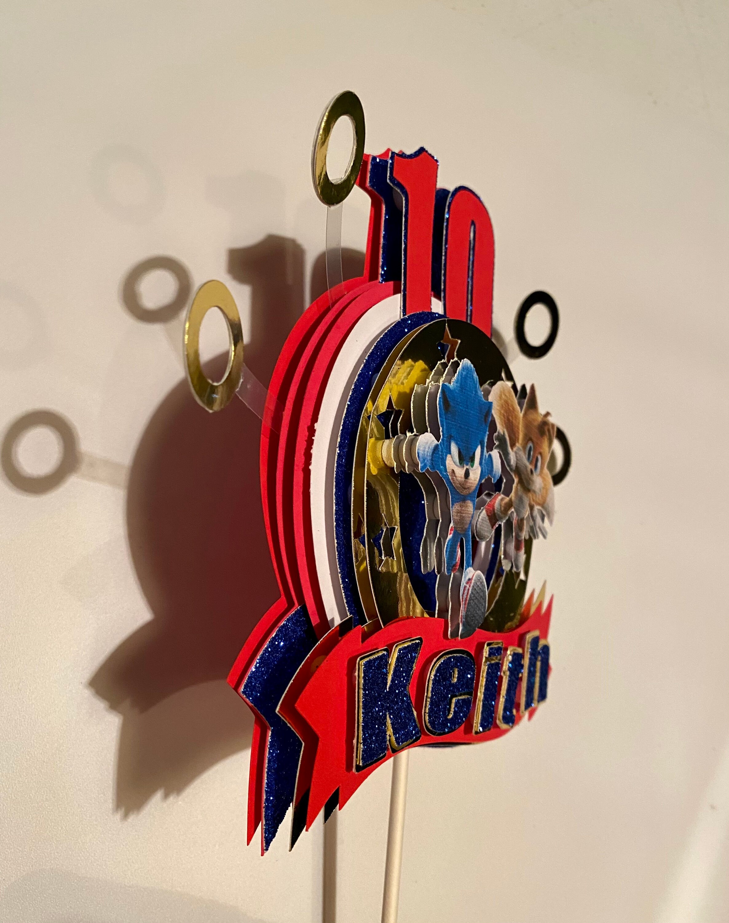 Cake Topper Inspired by Sonic Sonic Party Decor - Etsy