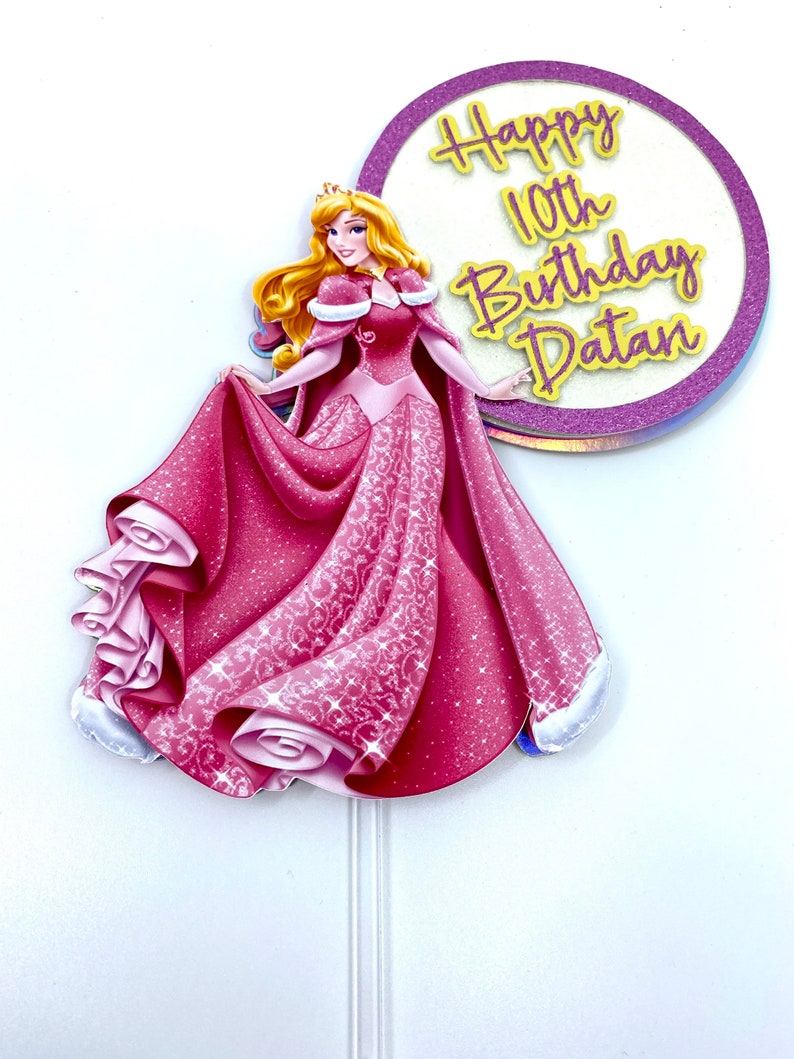 Princess Cake Topper Aurora Cake Topper Princess Cale Decor - Etsy