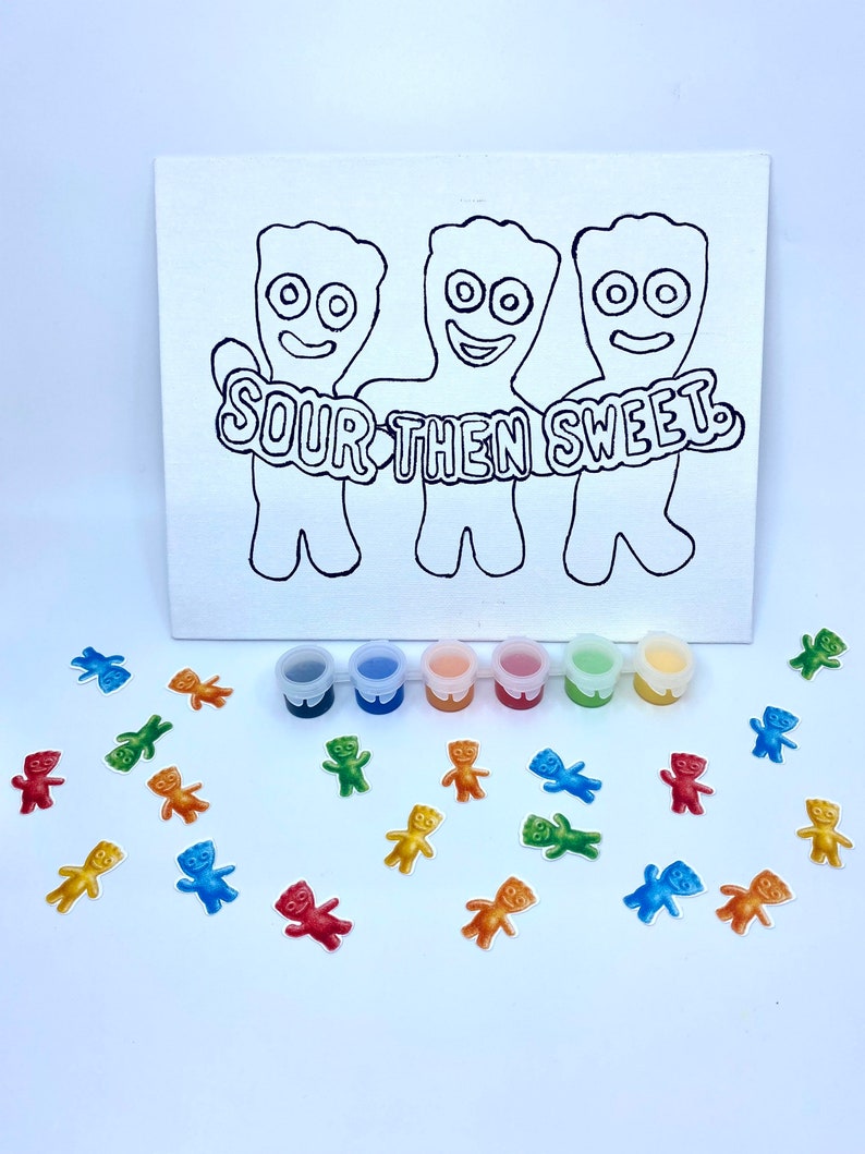 Sour Patch Canvas, Sour Patch Paint Canvas, Kids Canvas, Party Activity ...