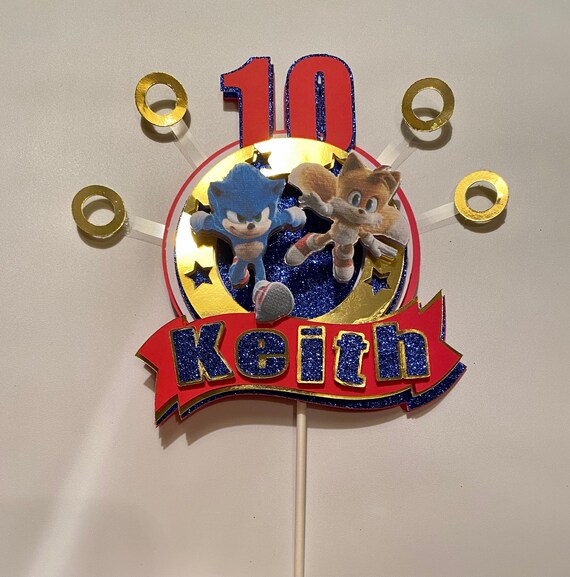 Cake Topper Inspired by Sonic Sonic Party Decor | Etsy