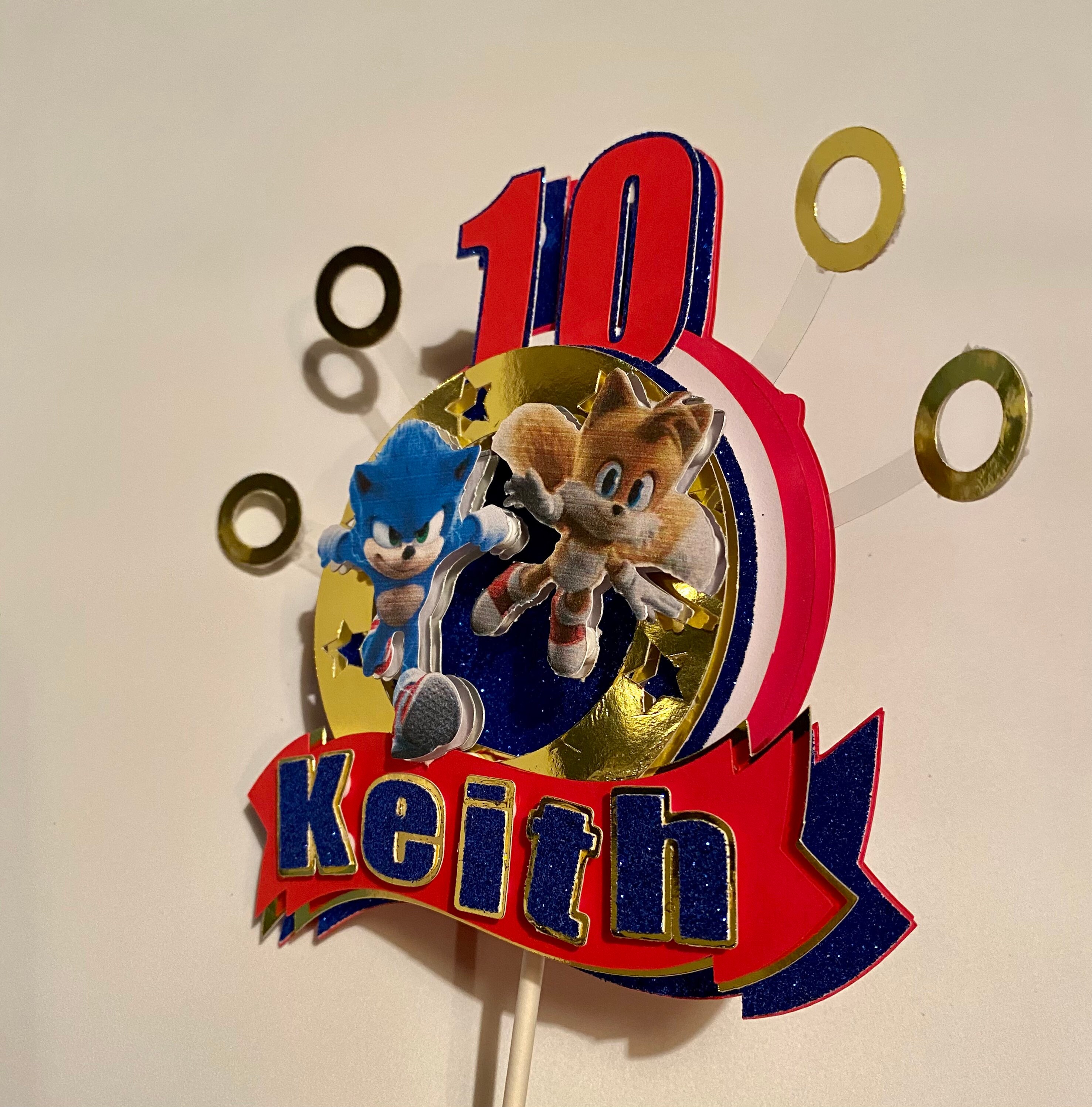 Cake Topper Inspired by Sonic Sonic Party Decor - Etsy