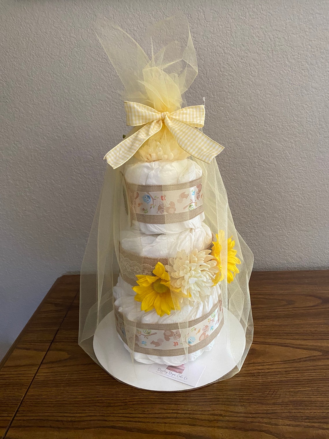 Yellow Summer Gender Neutral Diaper Cake | Etsy