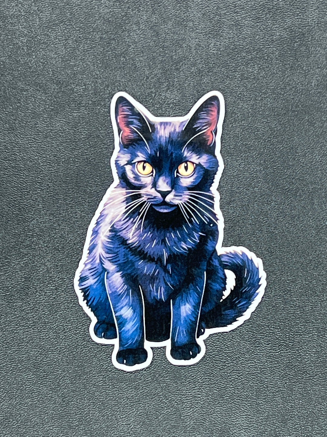 Black Cat Waterproof Vinyl Sticker - Etsy
