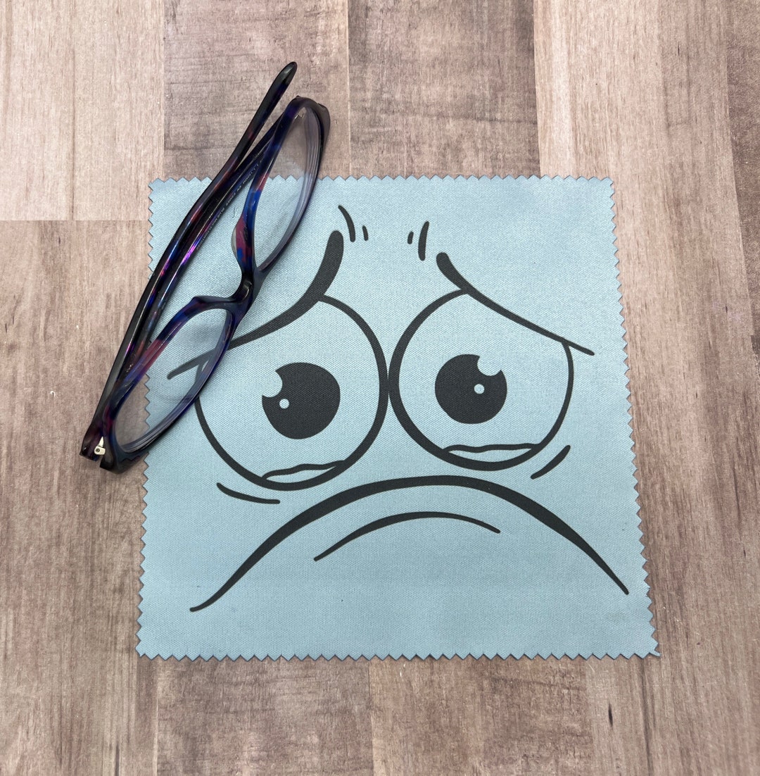 Sad Face Microfiber Cloth Eye Glass Cleaning Cloth Tablet Cleaning ...