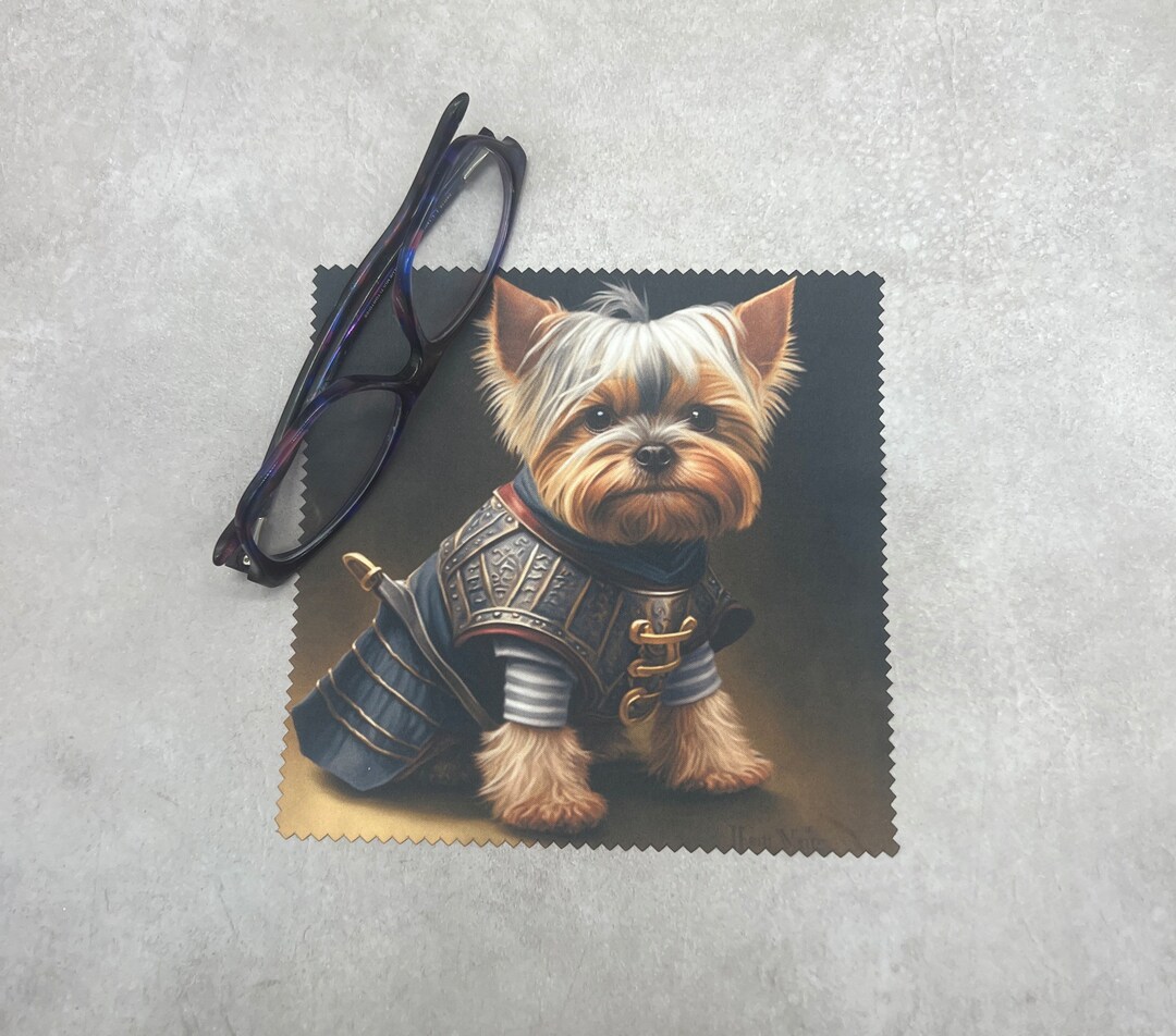 Yorkie Knight Microfiber Cloth Eye Glass Cleaning Cloth Tablet Cleaning ...