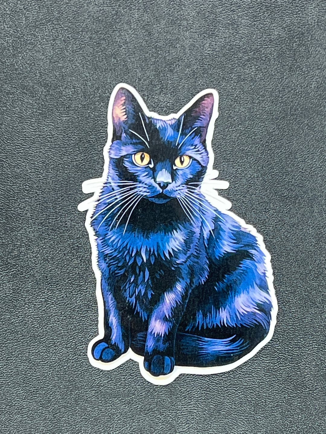 Black Cat Waterproof Vinyl Sticker - Etsy