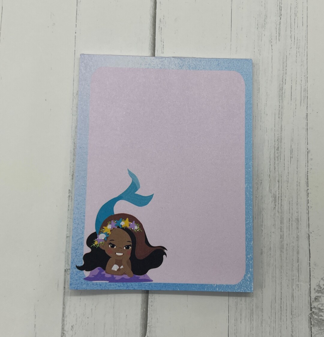 Mermaid 3 X 4 Notepad or 4x5 You Choose Size and Material - Etsy