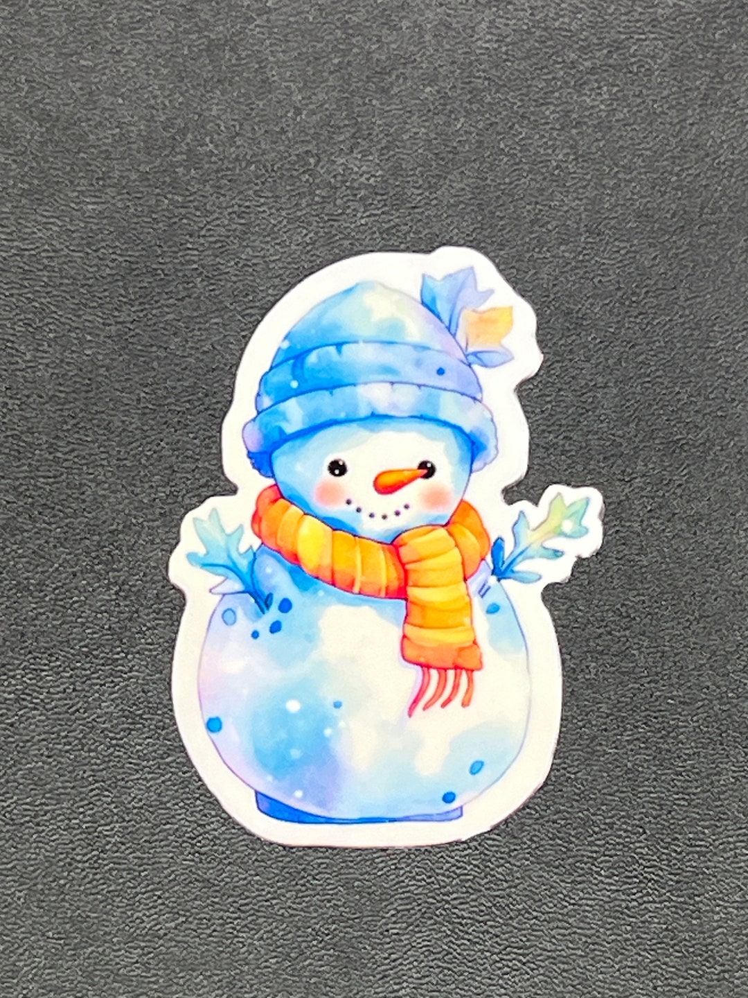 Snowman Waterproof Vinyl Sticker - Etsy