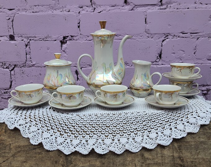 Vintage Porcelain Servise, Tea Set for Six. - Etsy