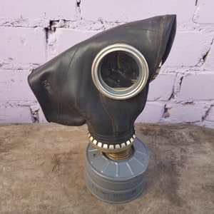 Vintage Military Gas Mask, Complete Set, Soviet Gas Mask With Filter ...