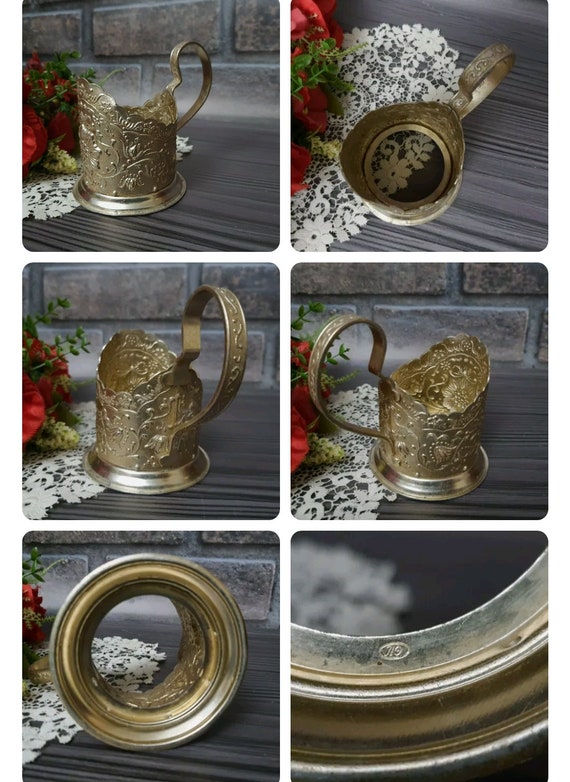 Soviet cup holder - Vintage cup holder Ural fairy tal… - Gem