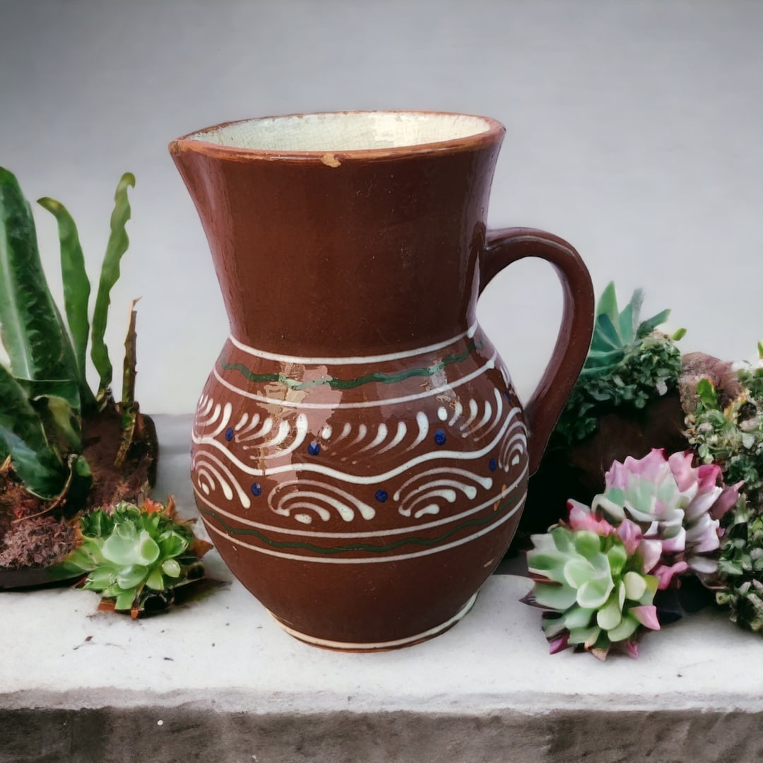 Ethnic Pottery,pot Vintage Rustic Milk Jug, Ceramic Jug, Juice Ceramic ...
