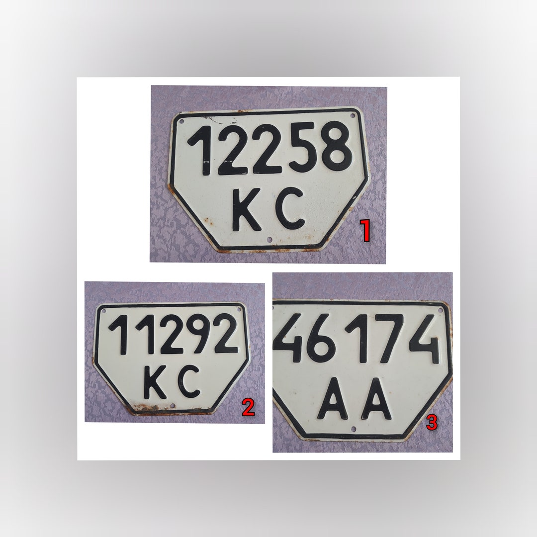Numbers, Signs, Automobile, Retro, Vintage, Decor, USSR, Gift, Vintage ...