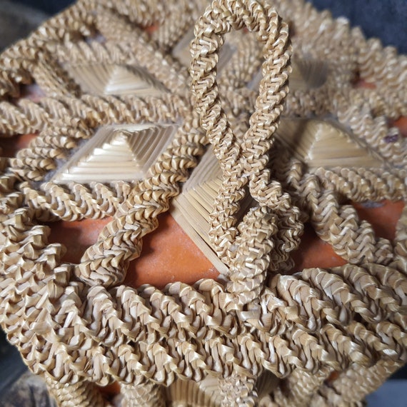 Storage Box Vintage Box Straw Box Handmade Gift Decor - Gem