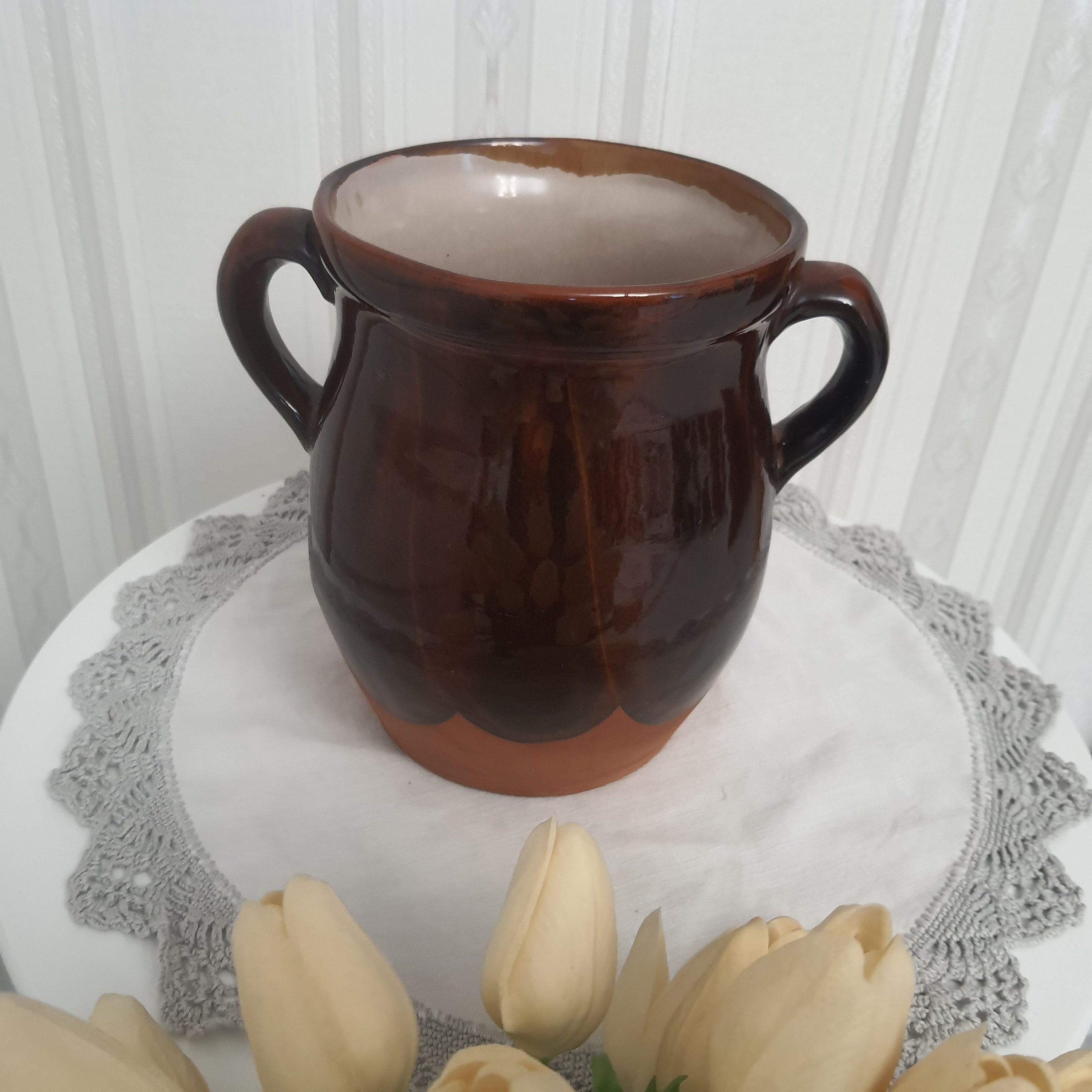 Rare Pottery Vase Vintage Style Jug Farm House Rustic Decor - Etsy