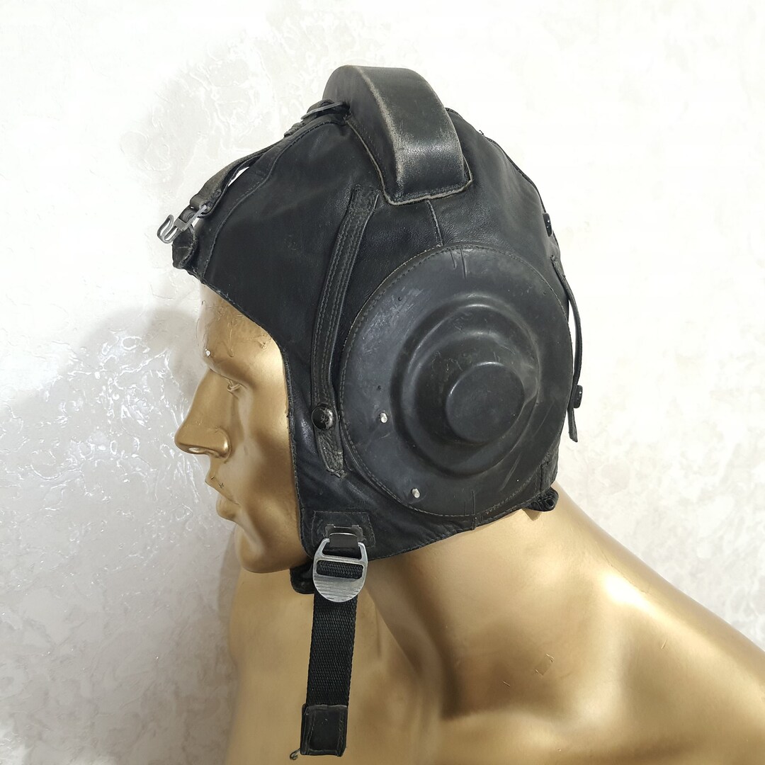 Soviet Military Leather Fur Helmet USSR Air Force Pilot - Etsy