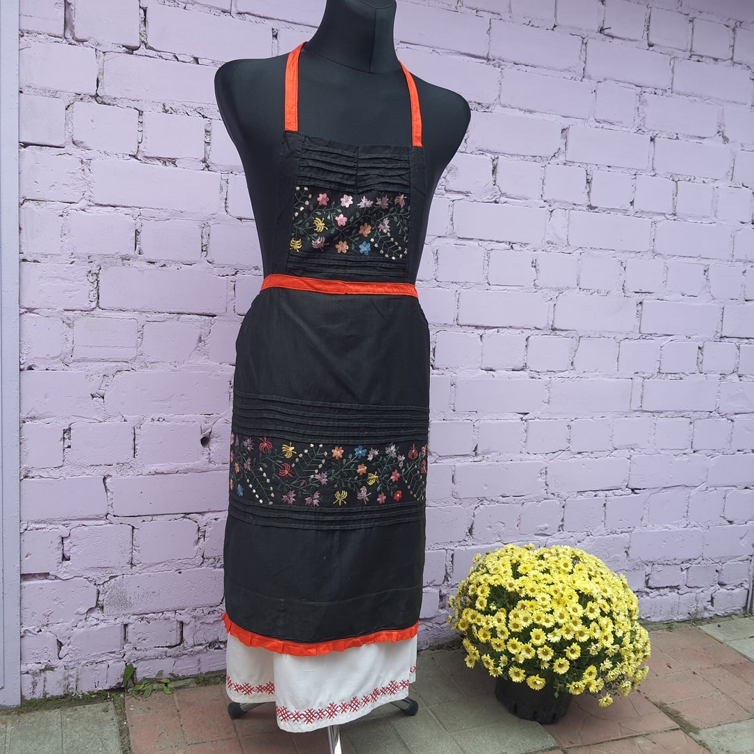 Ukrainian National Antiques Embroidered Apron - Etsy