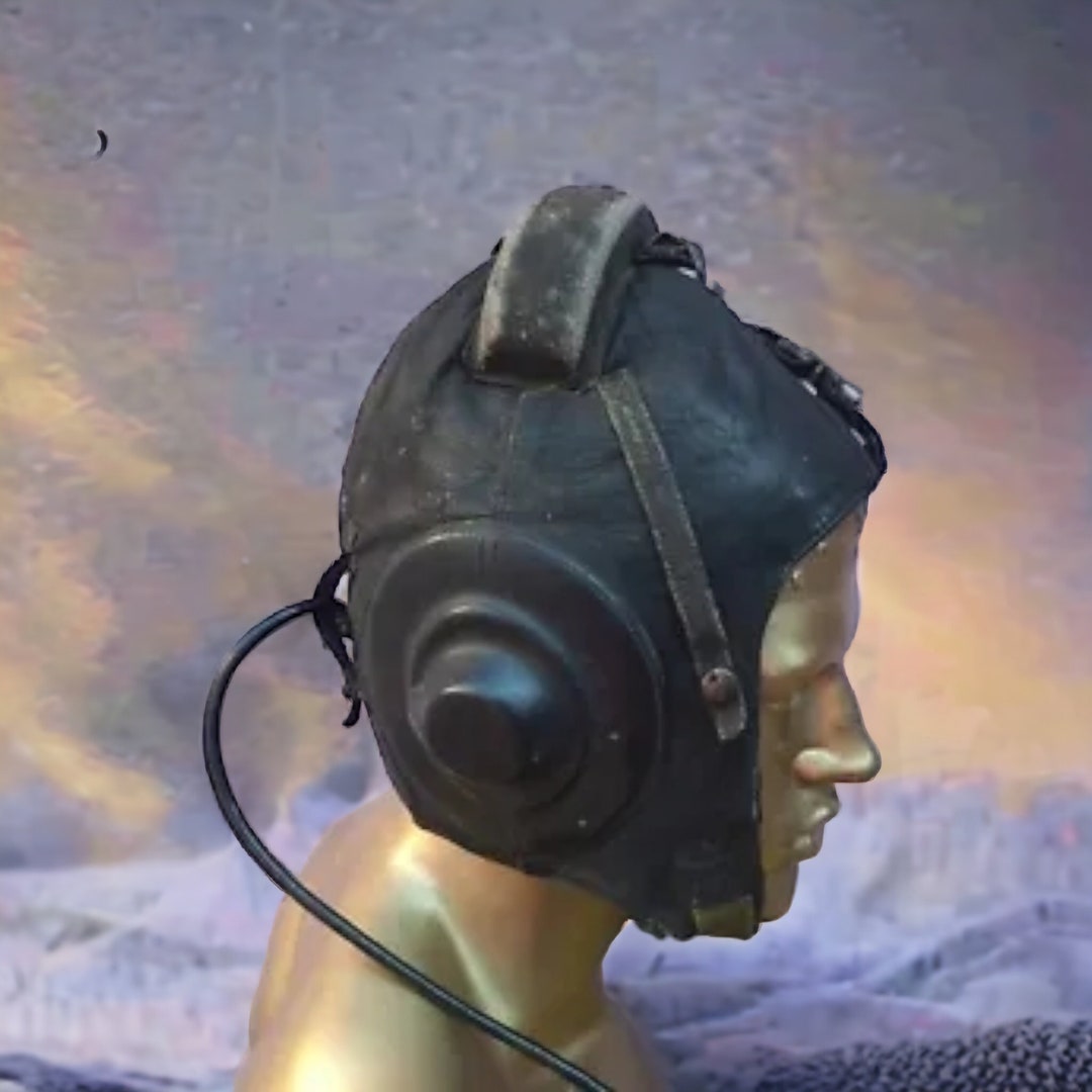 Soviet Military Leather Fur Helmet USSR Air Force Pilot - Etsy
