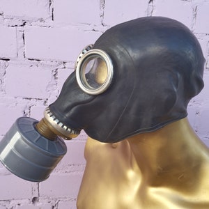 Vintage Military Gas Mask, Complete Set, Soviet Gas Mask With Filter ...