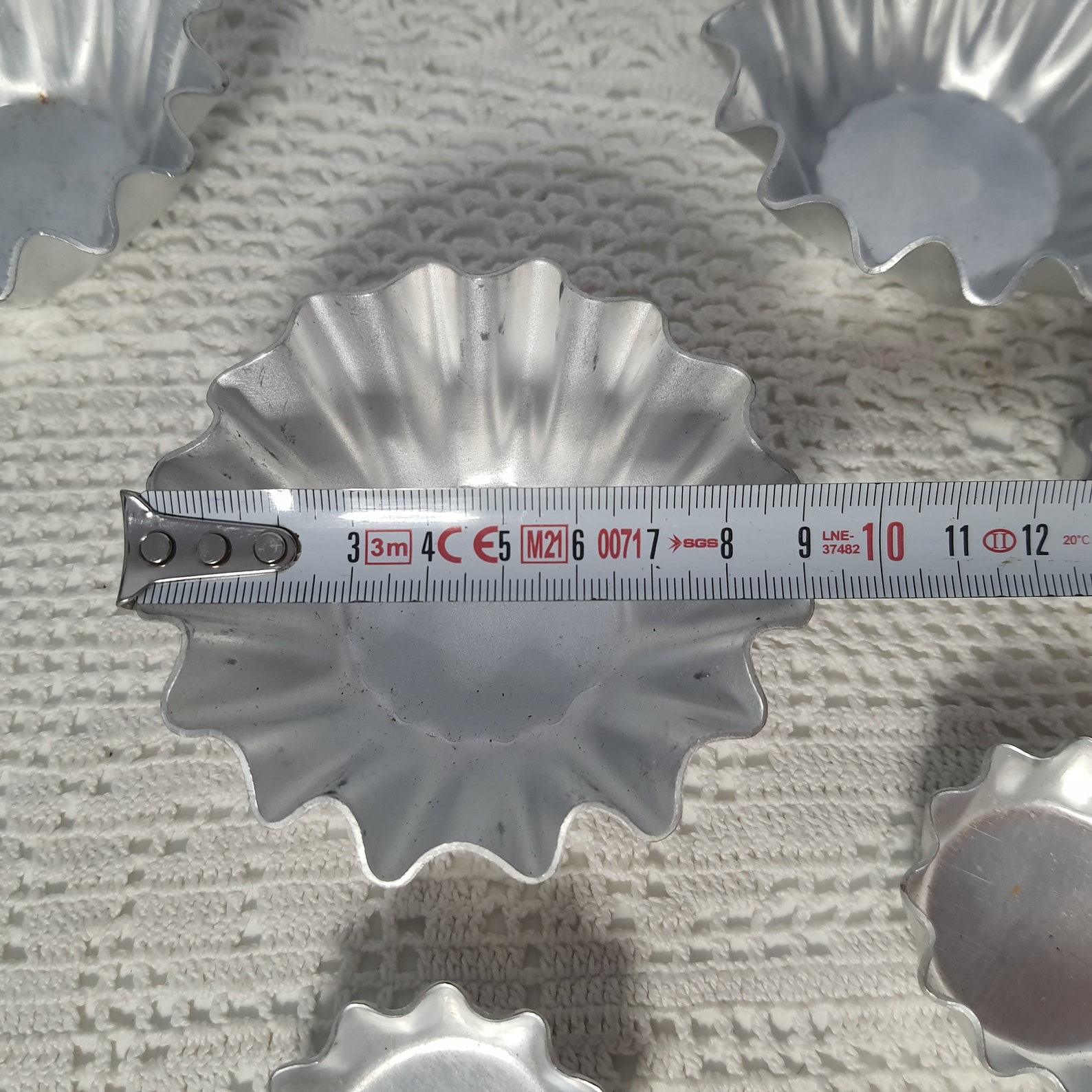 12 Baking Forms, Cupcake Molds, Molds, Vintage, NUTS Shape Metal Baking ...